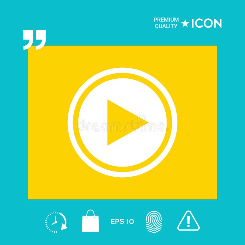 Play symbol icon stock vector. Illustration of record - 110715349