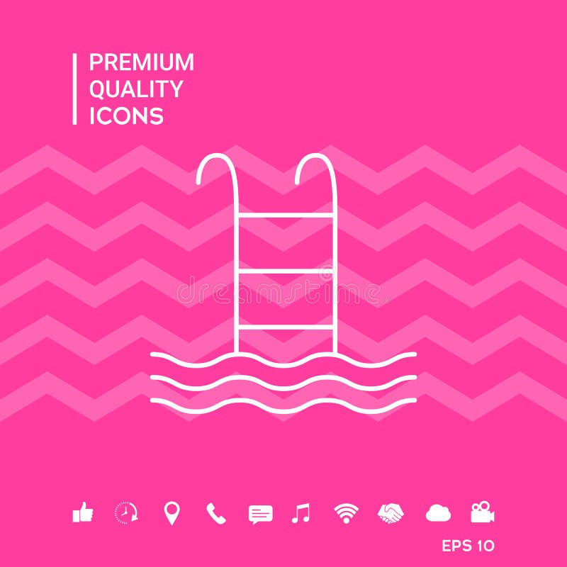 Pool symbol icon stock vector. Illustration of metallic - 110125210