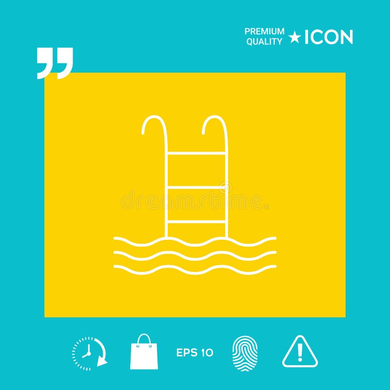 Pool symbol icon stock vector. Illustration of sign - 110715343