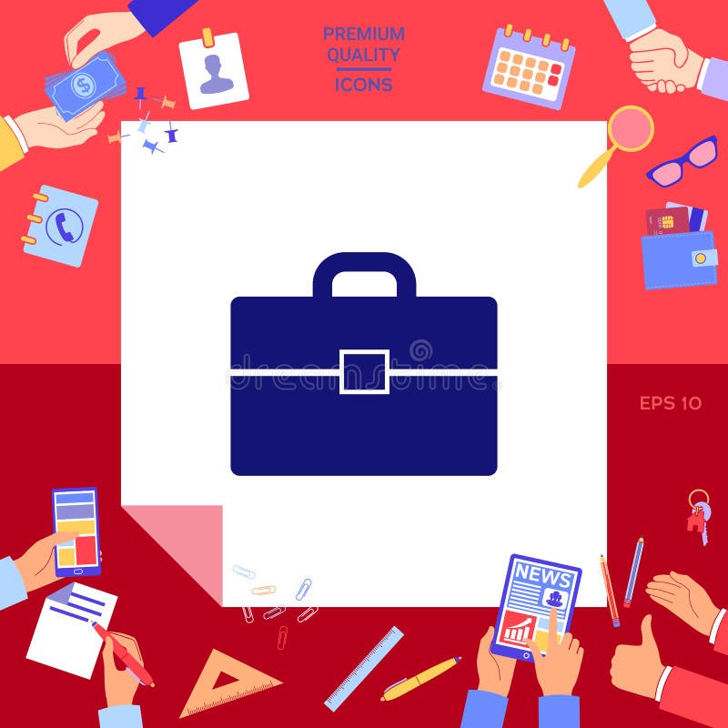 Portfolio symbol icon stock vector. Illustration of isolated - 110871752