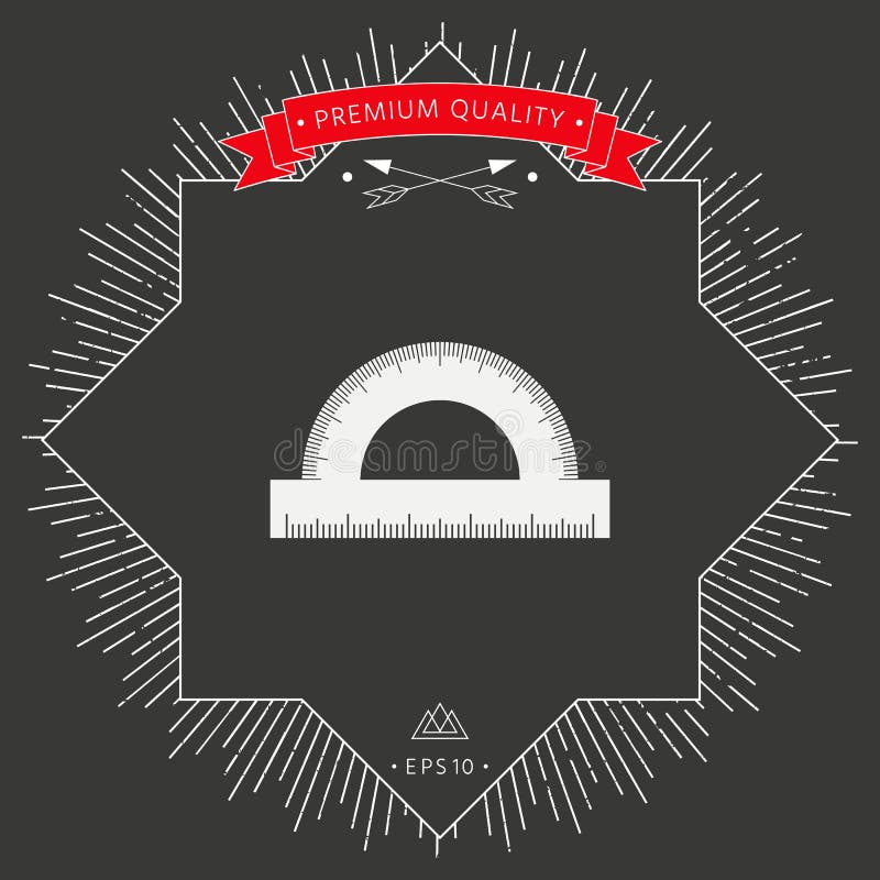 Protractor symbol icon stock vector. Illustration of angle - 115544543
