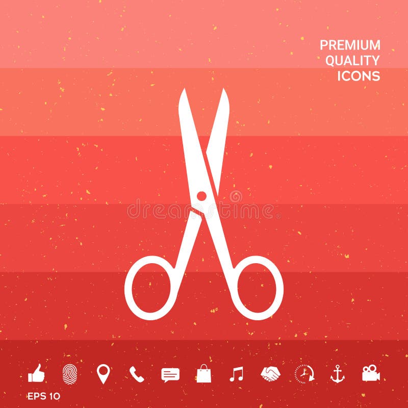 Scissors symbol icon stock vector. Illustration of scissors - 110036694