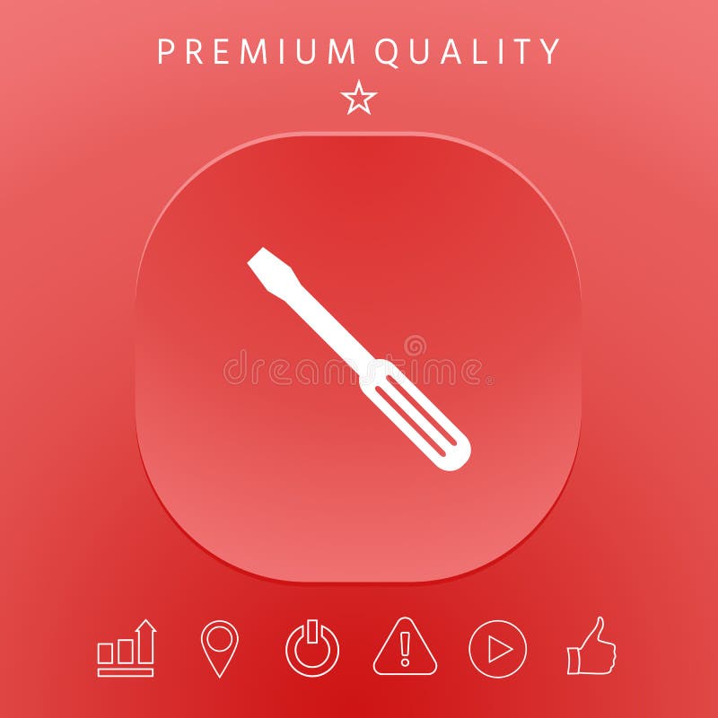 Screwdriver icon symbol stock vector. Illustration of construction ...