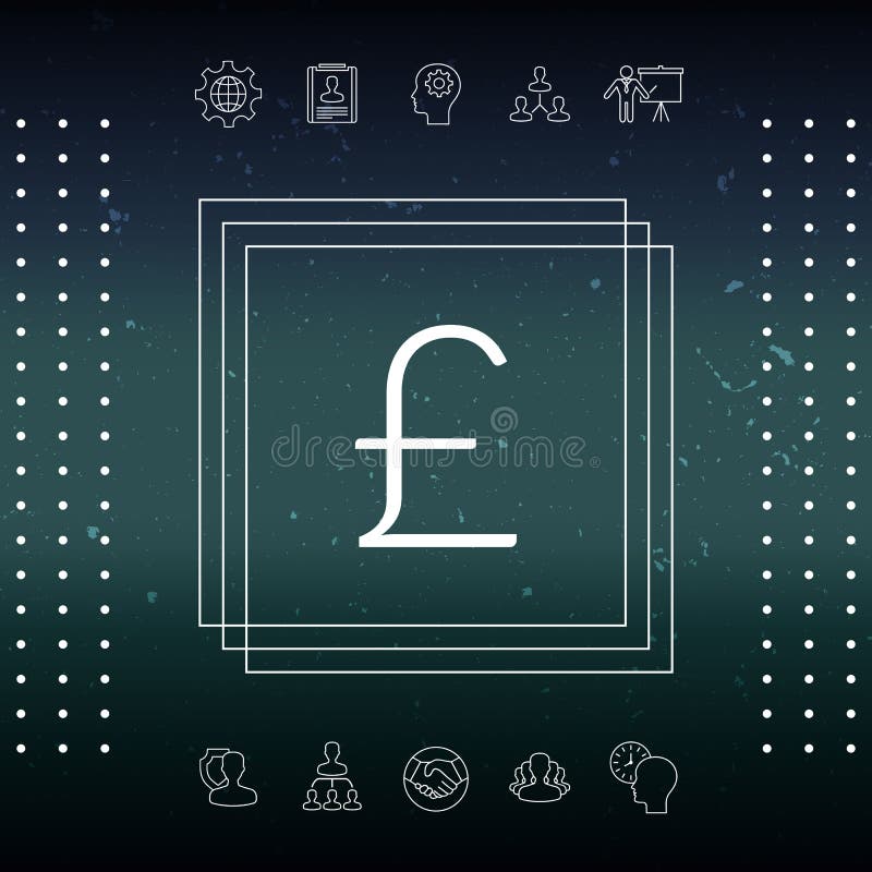 Sterling symbol icon stock vector. Illustration of sign - 114706661