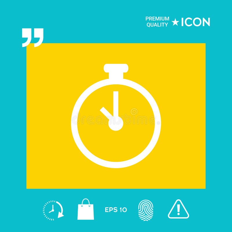 Stopwatch symbol icon stock vector. Illustration of start - 110715845