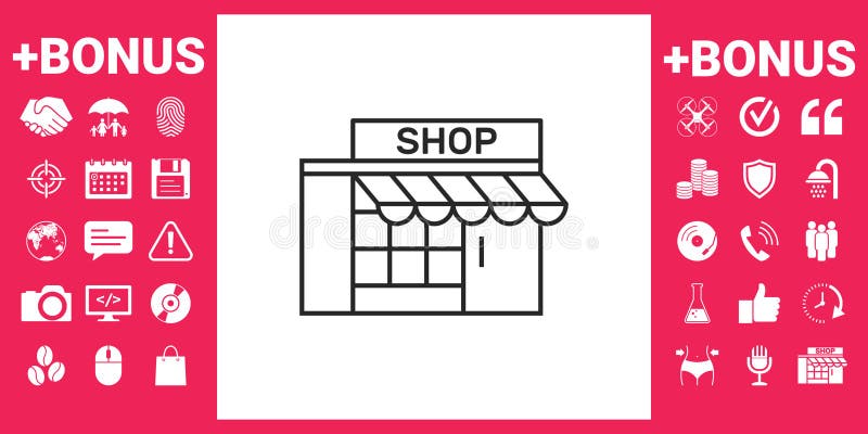Store icon symbol stock vector. Illustration of commercial - 114660233