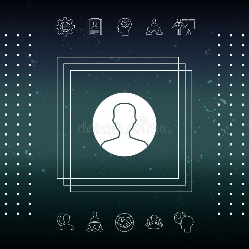 Symbol of User Icon in Circle. Profile Icon. Stock Vector ...