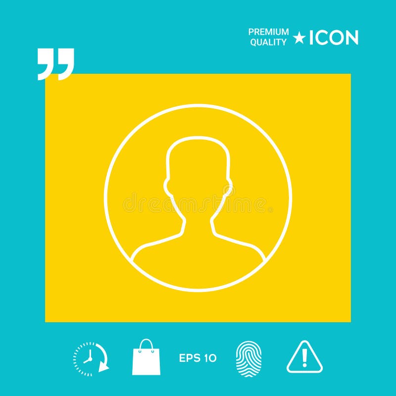 Symbol of User Icon in Circle. Profile Line Icon. Stock Vector ...