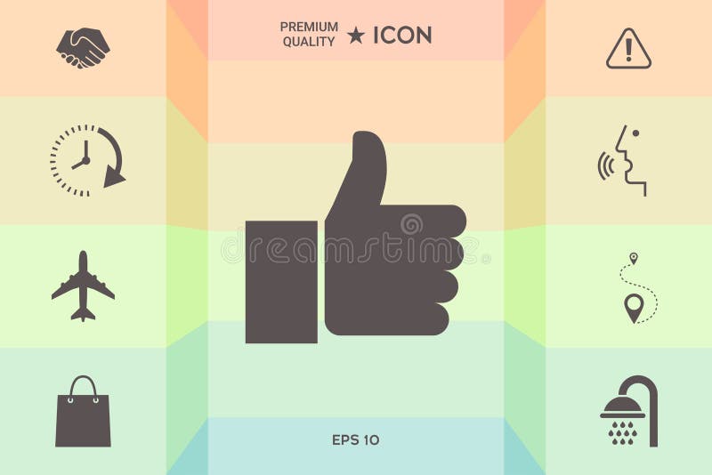 Thumb up gesture stock vector. Illustration of simple - 115073721