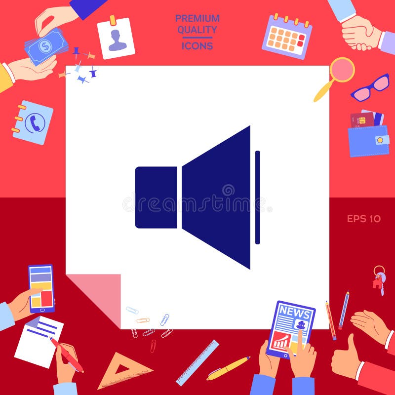 Volume symbol icon stock vector. Illustration of noise - 111213472