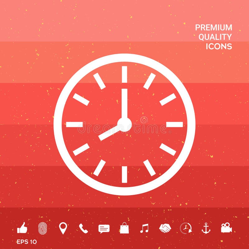 Watch symbol icon stock vector. Illustration of clock - 110037590
