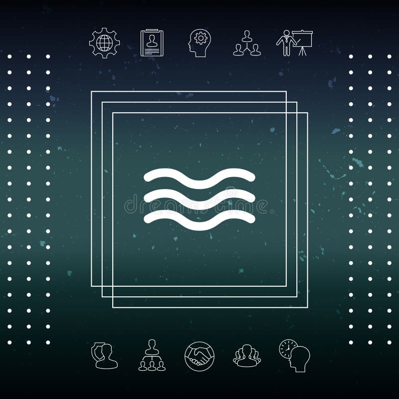 Wave Icon symbol stock vector. Illustration of drawing - 114707379