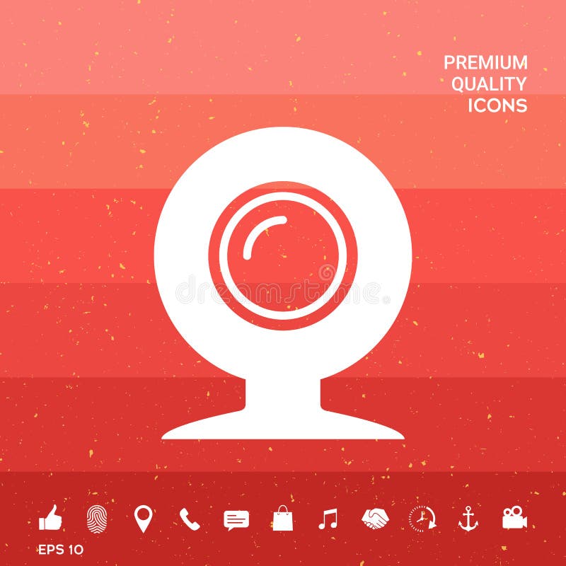 Webcam symbol icon stock vector. Illustration of chat - 110037611