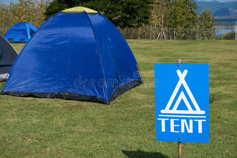 Signs tell the tent point stock photo. Image of inform - 63312678