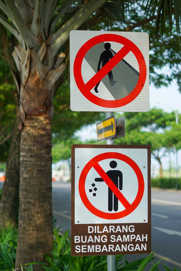 Signs to watch and do stock photo. Image of street, billboard - 225693740