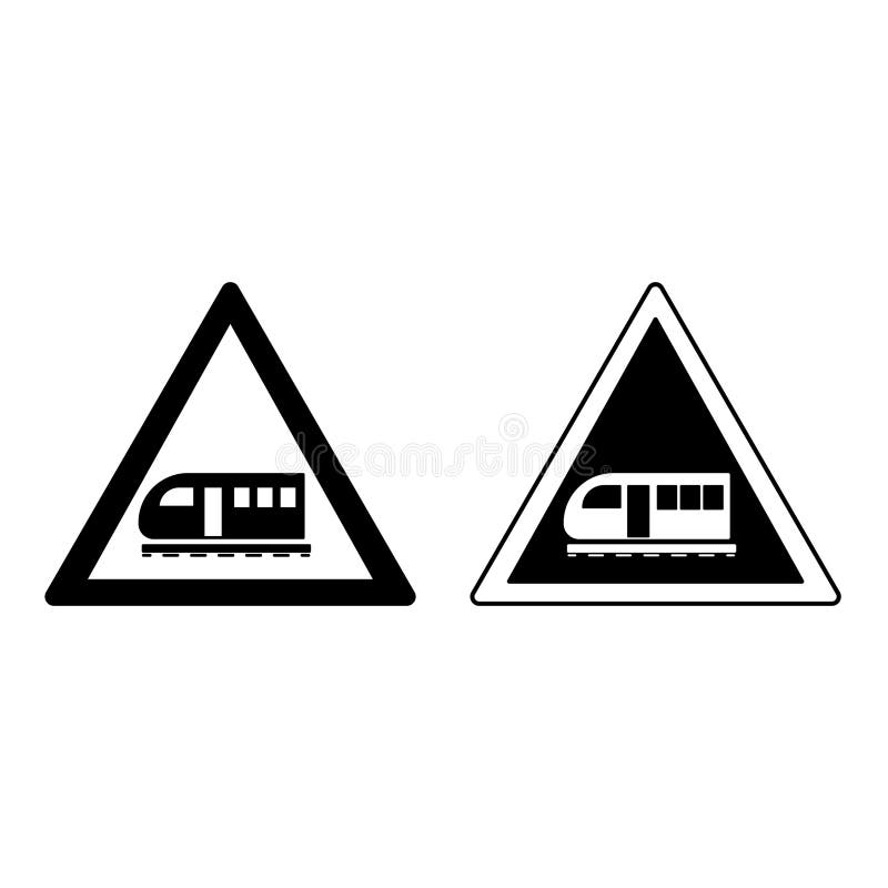 Signs Train. Warning Road Signs. Stock Vector - Illustration of warning ...