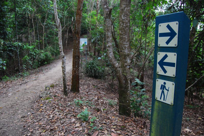 Signs on walking track stock photo. Image of trekking - 26291824