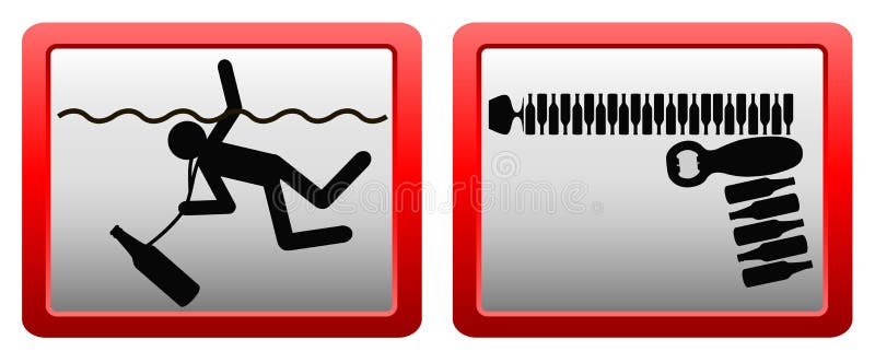 Signs Warning of the Dangers of Alcohol Stock Vector - Illustration of ...