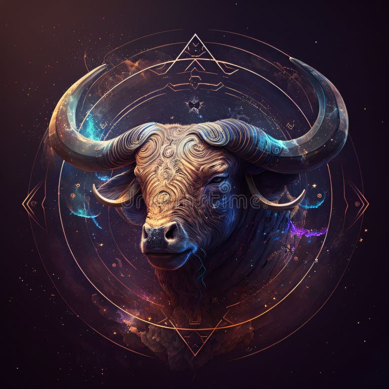 The Image Features the Head of a Bull Prominently Displayed with a ...