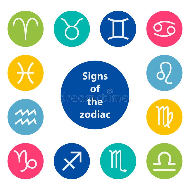 Signs of the Zodiac, Illustration Stock Vector - Illustration of ...