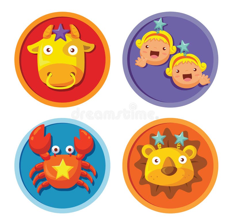 Signs of the zodiac stock vector. Illustration of future - 35365831