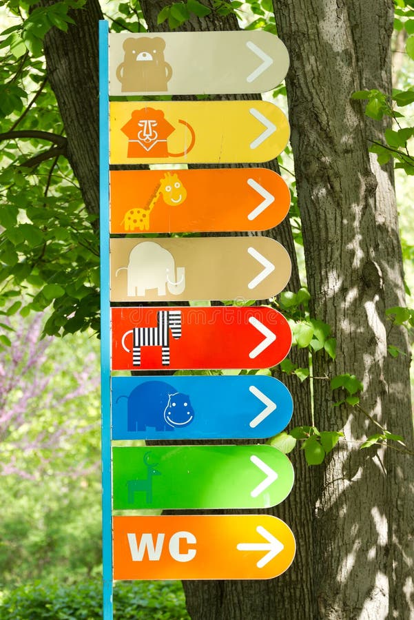 Signs zoo stock photo. Image of background, panel, arrowhead - 50738618