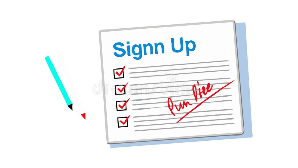 Signup Form Document Checklist Vector Icon, Vector Design Generative AI ...
