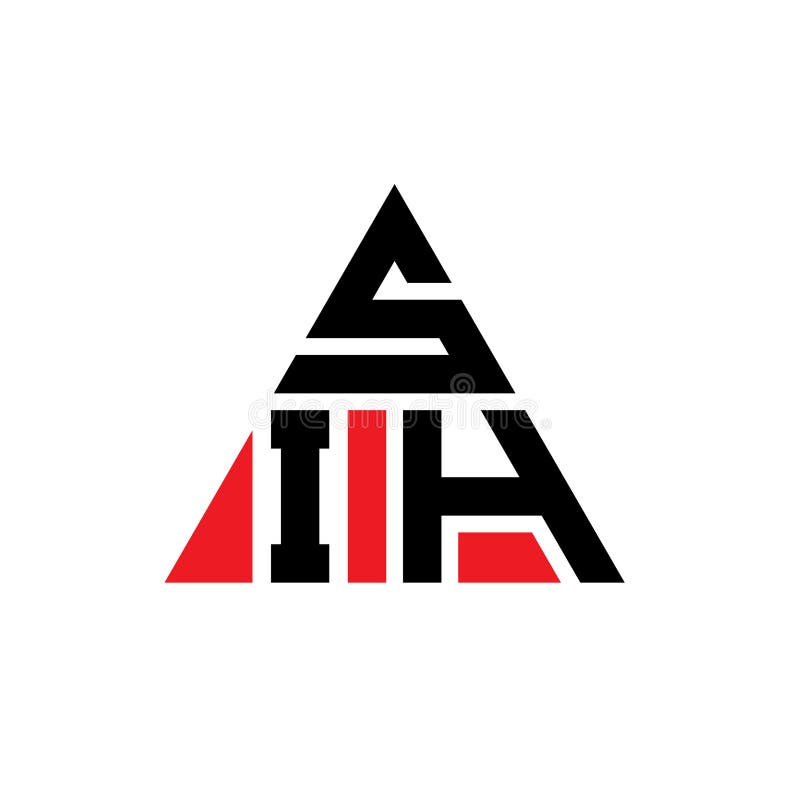 SIH Triangle Letter Logo Design with Triangle Shape. SIH Triangle Logo ...