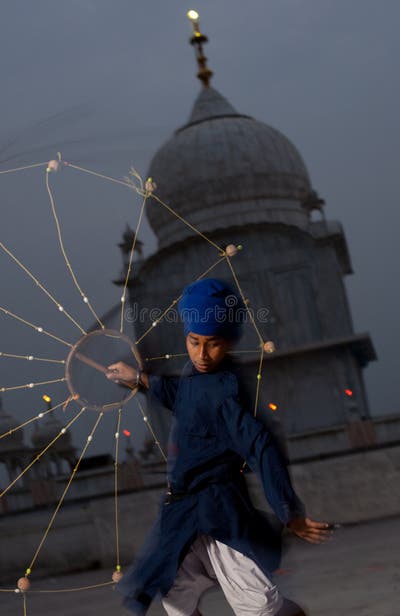 Sikh Boy Net Weapon Practice Editorial Photo - Image of gurudwara, tool ...