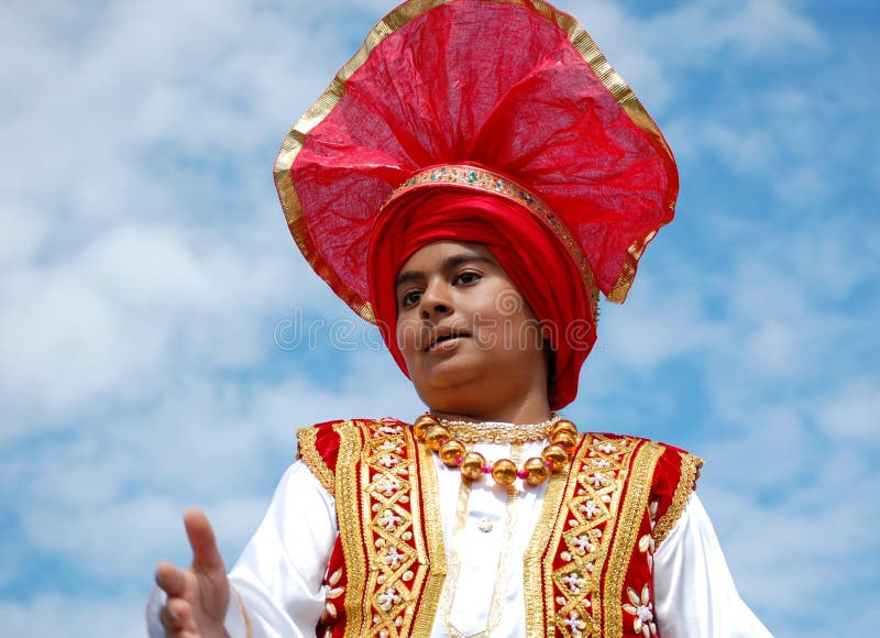 Sikh Boy with Red Turban editorial photography. Image of young - 18129187