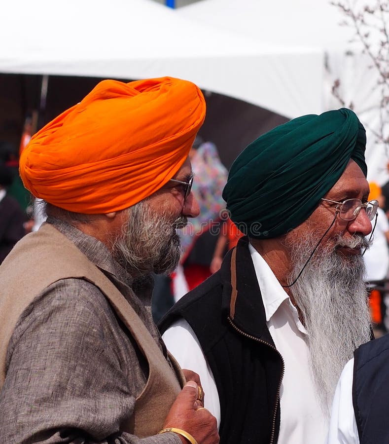 Sikh Gentlemen Celebrating Vaisakhi Editorial Stock Image - Image of ...