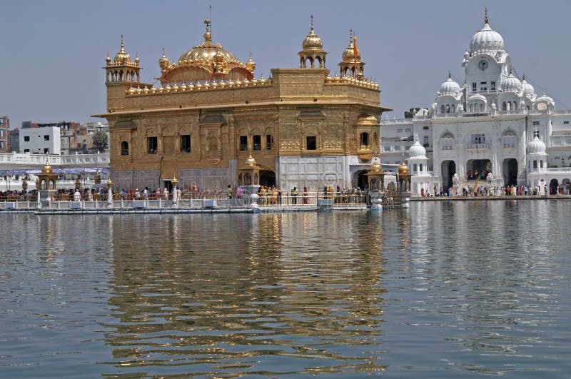 Sikh Golden Temple stock image. Image of amritsar, blue - 9593843