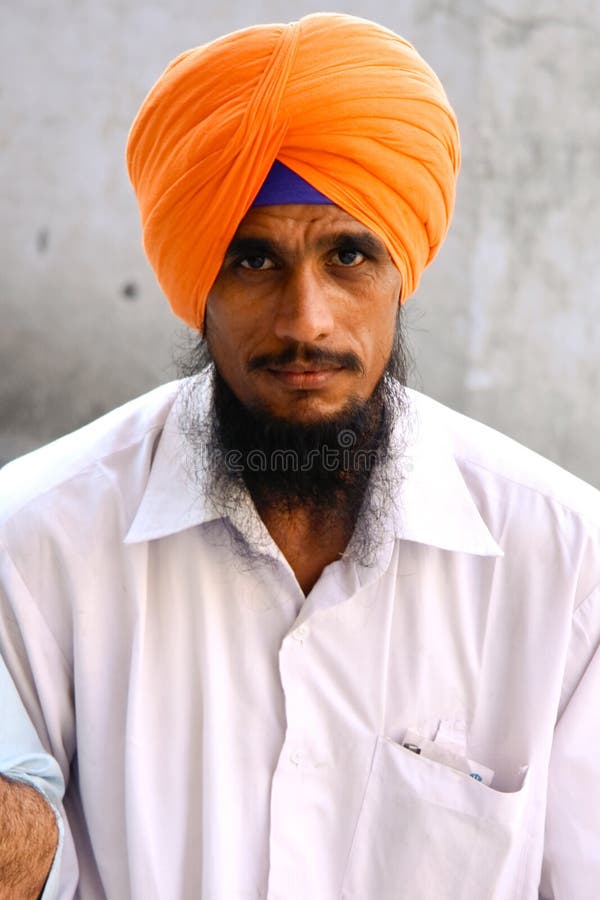 Sikh man editorial stock image. Image of hair, bright - 14014409