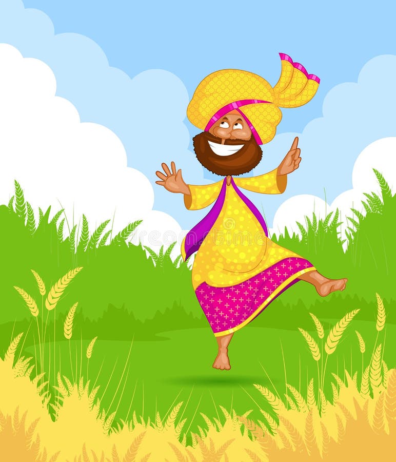 Colorful Bhangra And Gidda Dancer Stock Vector - Illustration of ...