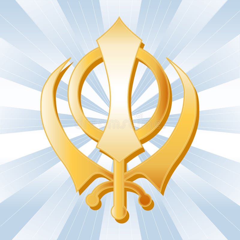 Sikh Symbol stock vector. Illustration of religious, golden - 17355565