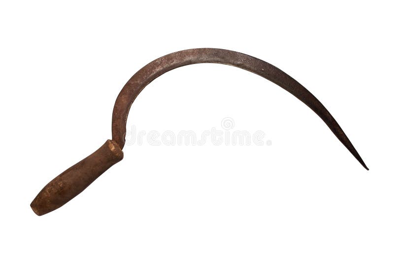 Sikkel stock foto. Image of hulpmiddel, roestig, geïsoleerd - 3552658
