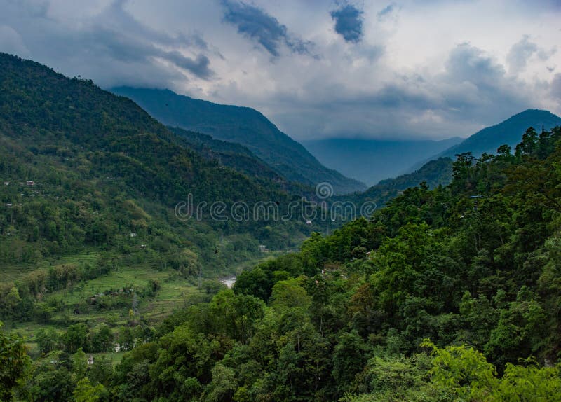 Sikkim hills at day light stock photo. Image of monsoon - 127895180