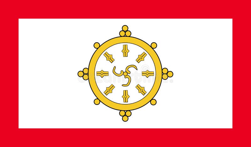 Sikkim flag stock illustration. Illustration of design - 251443020