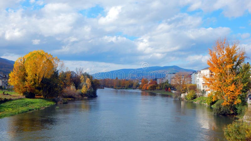 Sil River in the Barco of Valdeorras, Ourense Stock Image - Image of ...