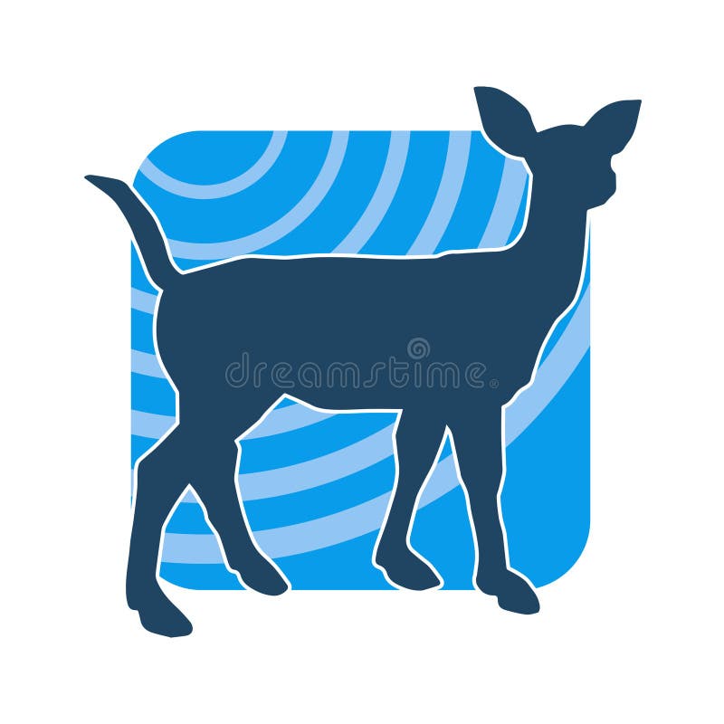 Female Deer Graphic Sketch Portrait Illustration, Front View Stock ...