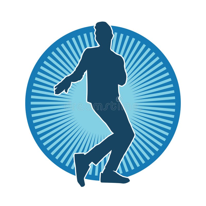 Male Energetic Silhouettes: Dance, Jump, and Celebrate Stock Vector ...