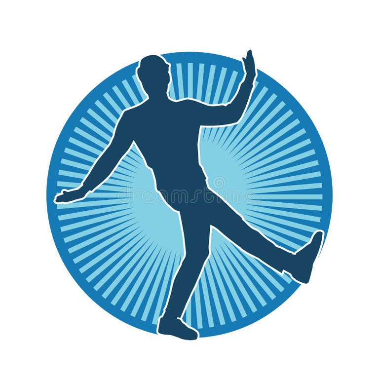 Male Energetic Silhouettes: Dance, Jump, and Celebrate Stock Vector ...