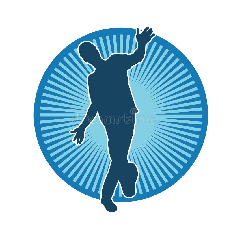 Male Energetic Silhouettes: Dance, Jump, and Celebrate Stock Vector ...