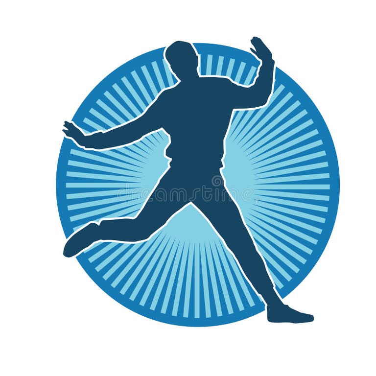 Male Energetic Silhouettes: Dance, Jump, and Celebrate Stock Vector ...