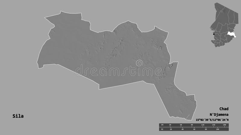 Sila Region Regions of Chad, Republic of Chad Map Vector Illustration ...