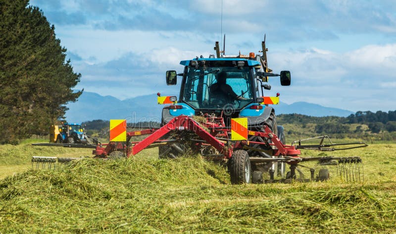 Silage Raking stock image. Image of grass, gathering - 62333257
