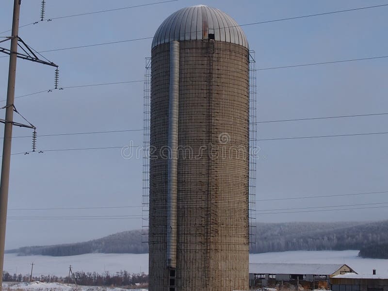 Silage tower stock image. Image of silage, forage, industry - 82620807