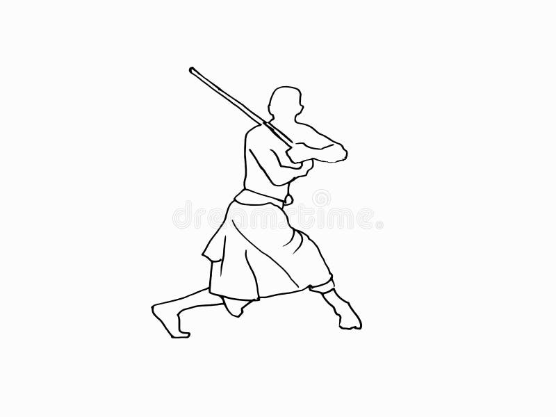 Silambam stock illustration. Illustration of stick, fitness - 15238697
