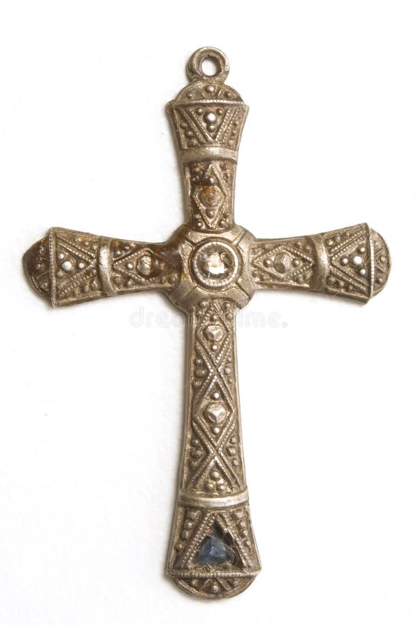 Silbernes Kruzifix stockbild. Bild von glaube, christentum - 13905269