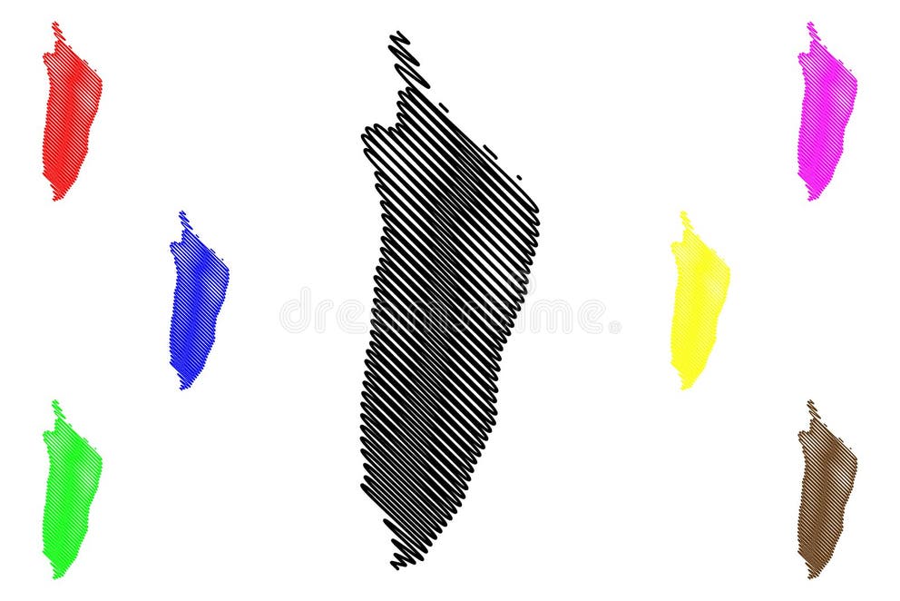 Silda Island Kingdom of Norway Map Vector Illustration, Scribble Sketch ...